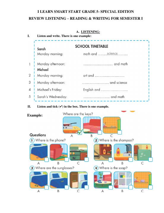 I learn Smart Start Grade 5 Special Edition_Review Theme 1-4_HKI - i ...